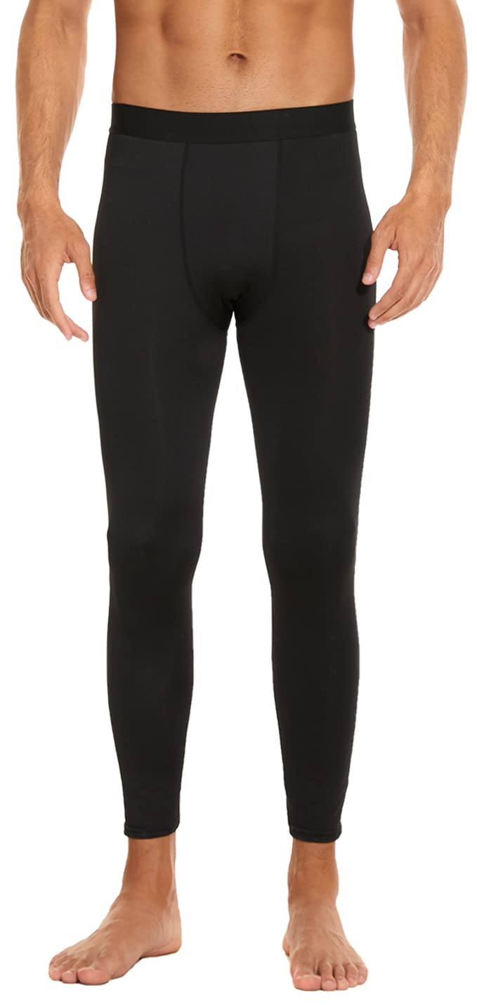 Alvago Men's Compression Pants, Cool Dry Athletic Workout Running Tights Leggings with Pocket/Non-Pocket Black