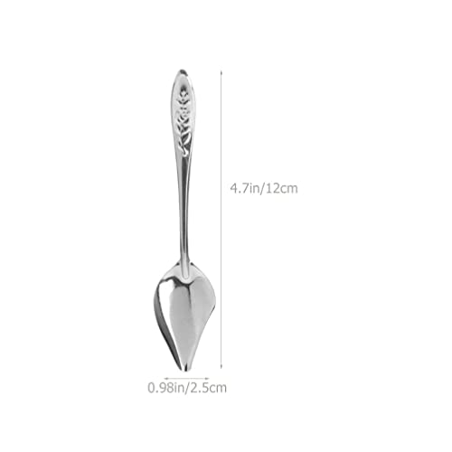 Hemoton 4.7inch Bird Stainless Steel Feeding Spoon, 6Pcs Special Bird Feeding Scoop Spoons, Hand Feeding Spoons for Peony Cockatiel Parrot
