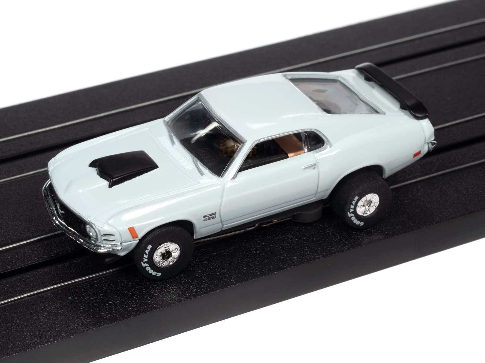 Auto World Thunderjet 1970 Ford Mustang Boss 429 Blue HO Scale Slot Car