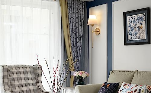 Tumgog Battery Operated Wall Light Set of 2,with Remote Control Dimmable Not Hardwired Wall Sconce Fixtures,Battery Powered Eye Protection Wall Lamp No Wiring Required (Color : Gold)