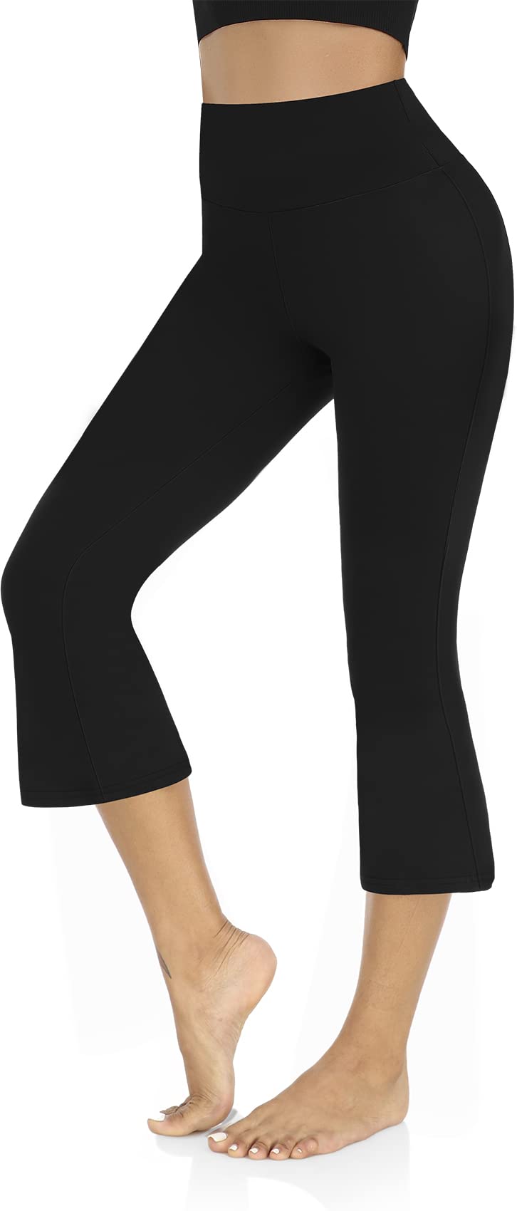 Aoliks Bootcut Yoga Pants with Pockets for Women - Flare Leggings with Pockets Workout Bell Bottom Jazz Dress Work Pants Black