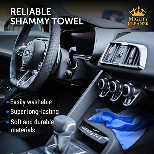 Premium Chamois Cloth for Car Drying - 26βx17β - Super Absorbent Reusable Shammy Towel for Car + Storage Tube - Scratch-Free Car Drying Shammy