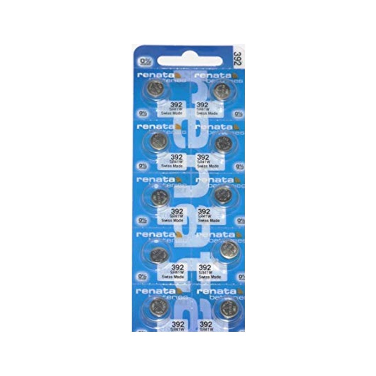 Renata 392 SR41W Batteries - 1.55V Silver Oxide 392 Watch Battery (10 Count)
