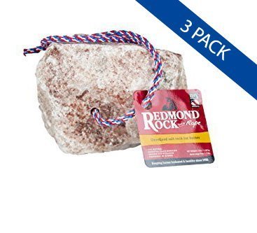 REDMOND - Rock on a Rope Unrefined Salt Rock for Horses 3 to 5 lbs (3 Pack)