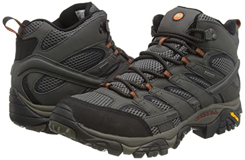 Merrell Men's Moab 2 MID GTX High Rise Hiking Boots, Beluga, 8.5