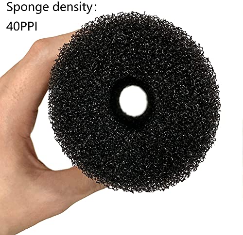Xiaoyztan 6Pcs 6.0 x 2.5 Inch Aquarium Pre-Filter Sponges Foam Filter Cartridges with 0.8" Hole Diameter (Black)