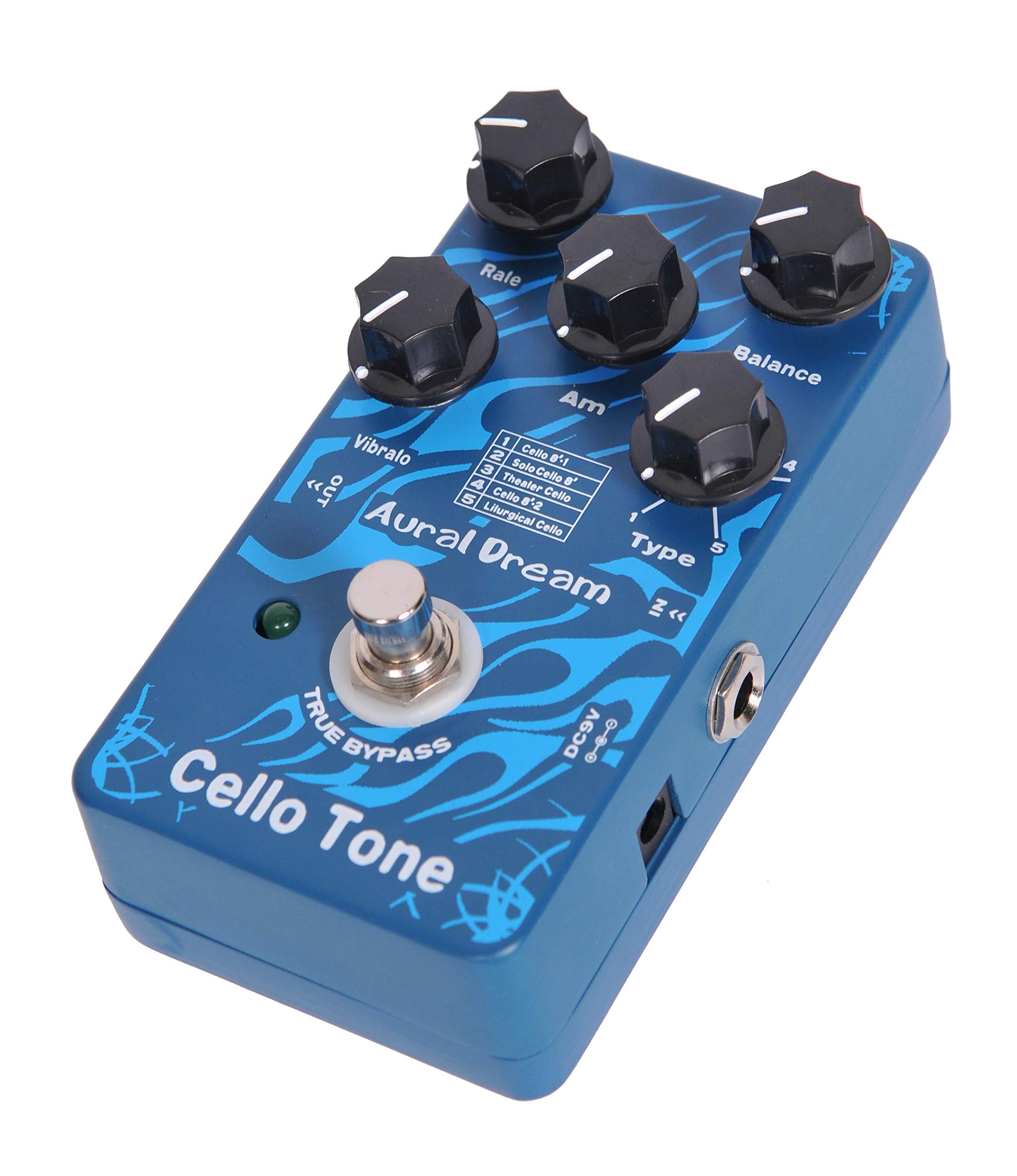 Aural Dream Cello Tone Synthesizer Guitar Effects Pedal includes Cello 8',Theater Cello,Solo Cello 8'and Liturgical Cello with Vibrato module