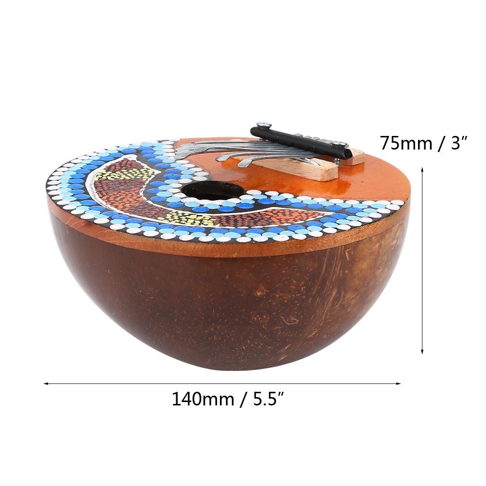 Kalimba Thumb Piano 7 Keys, Portable Mbira Finger Piano Musical Instrument Gifts for Kids and Adults Beginners