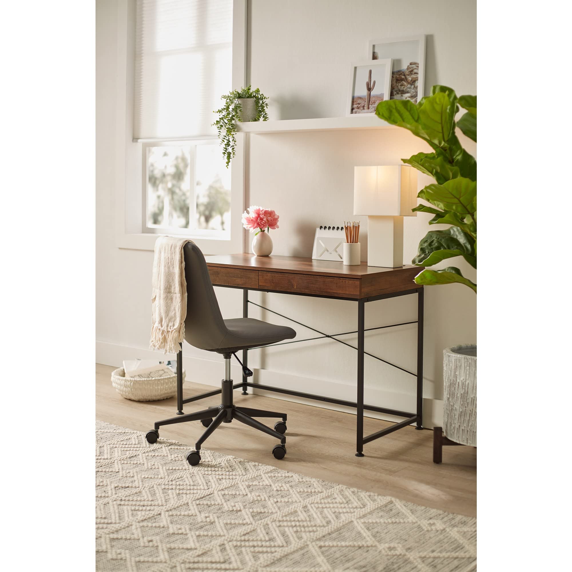 Realspace® 44"W Valdi Computer Desk, Brown