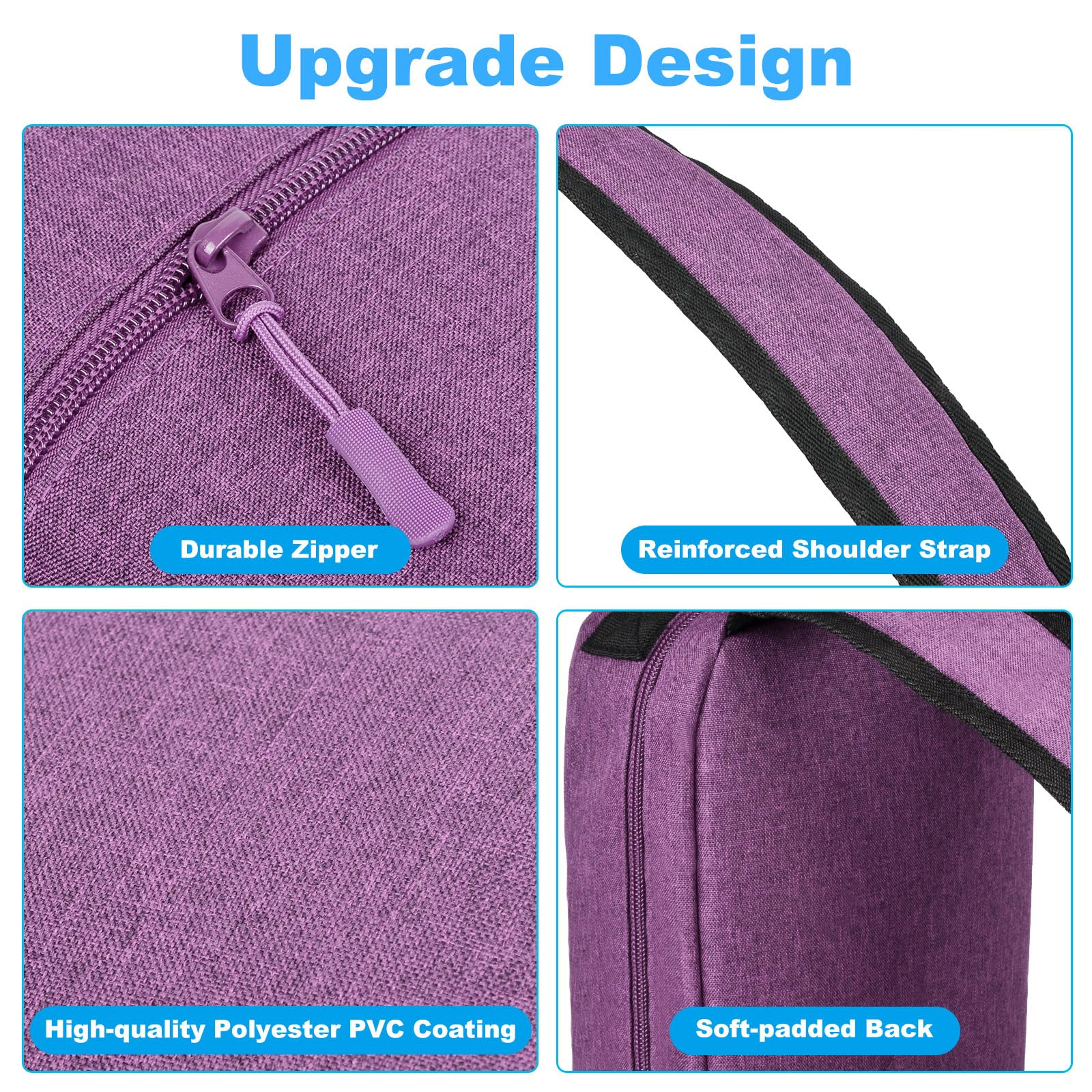APDTEK Portable Oxygen Tank Backpack Only for Size D (M-15), Size JD (M-22) Oxygen Cylinder Backpack Bag with Durable Straps for Travel - Easy to Carry (Purple)