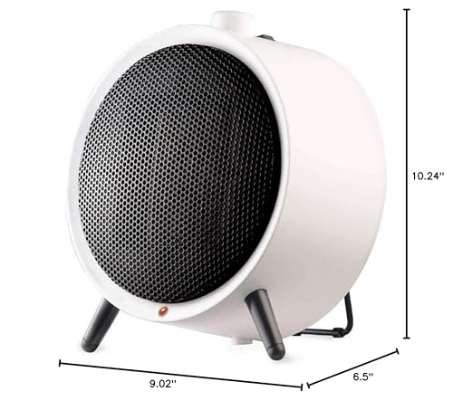 Honeywell HCE200W UberHeat Ceramic White Energy Efficient Space Saving Portable Heater with 2 Heat Settings & Adjustable Thermostat for Living Room, Bedroom, Office