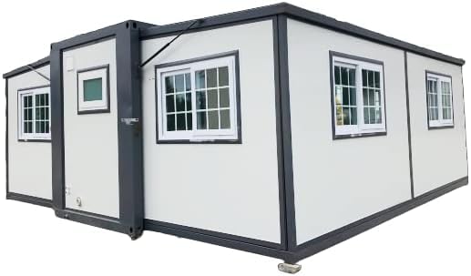 Insulated Expandable | Prefabricated House | 20ft x 40ft | Modern Villa | Big Living Rooms | Sound Proof | Water Proof | Rust Free | Earthquake Proof | Hurricane Proof | Personal | Office Site, White