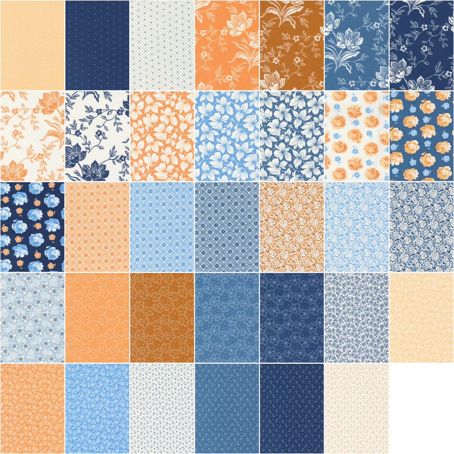 Denim & Daisies Layer Cake®, 42-10" Precut Fabric Quilt Squares by Joanna Figueroa