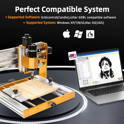 Lunyee 3018 Pro Ultra CNC Machine 500W All-Metal CNC Router Machine, Upgraded 3 Axis Engraver Machine Limit Switches & Emergency-Stop with GRBL Offline Control for Metal, Wood, Acrylic, PCB MDF