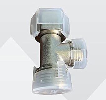 SOLID Metal Brass T-adapter, 3-way Tee Connector for Handheld Bidet 15/16" and G 1/2 Polished Nickel