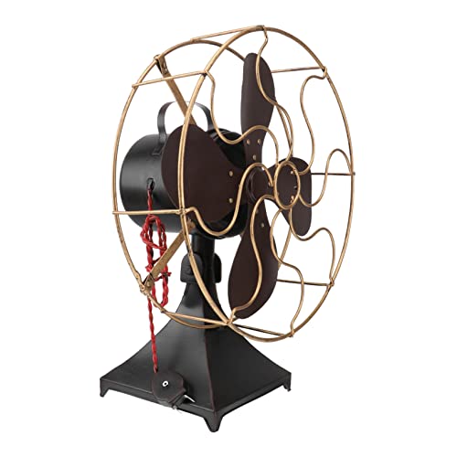 Homoyoyo 1pc Bookshelf for Office Window Desk Decorations Table Standing Fan Oscillating Table Fan Retro Bar Decorations Vintage Fan Casual Iron Fan Bedroom Casual Iron Fan Antique
