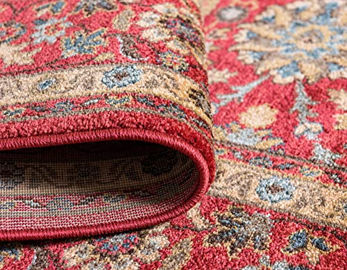 Rugs.com Chelsea Collection Rug β 5' x 8' Red Medium Rug Perfect for Bedrooms, Dining Rooms, Living Rooms