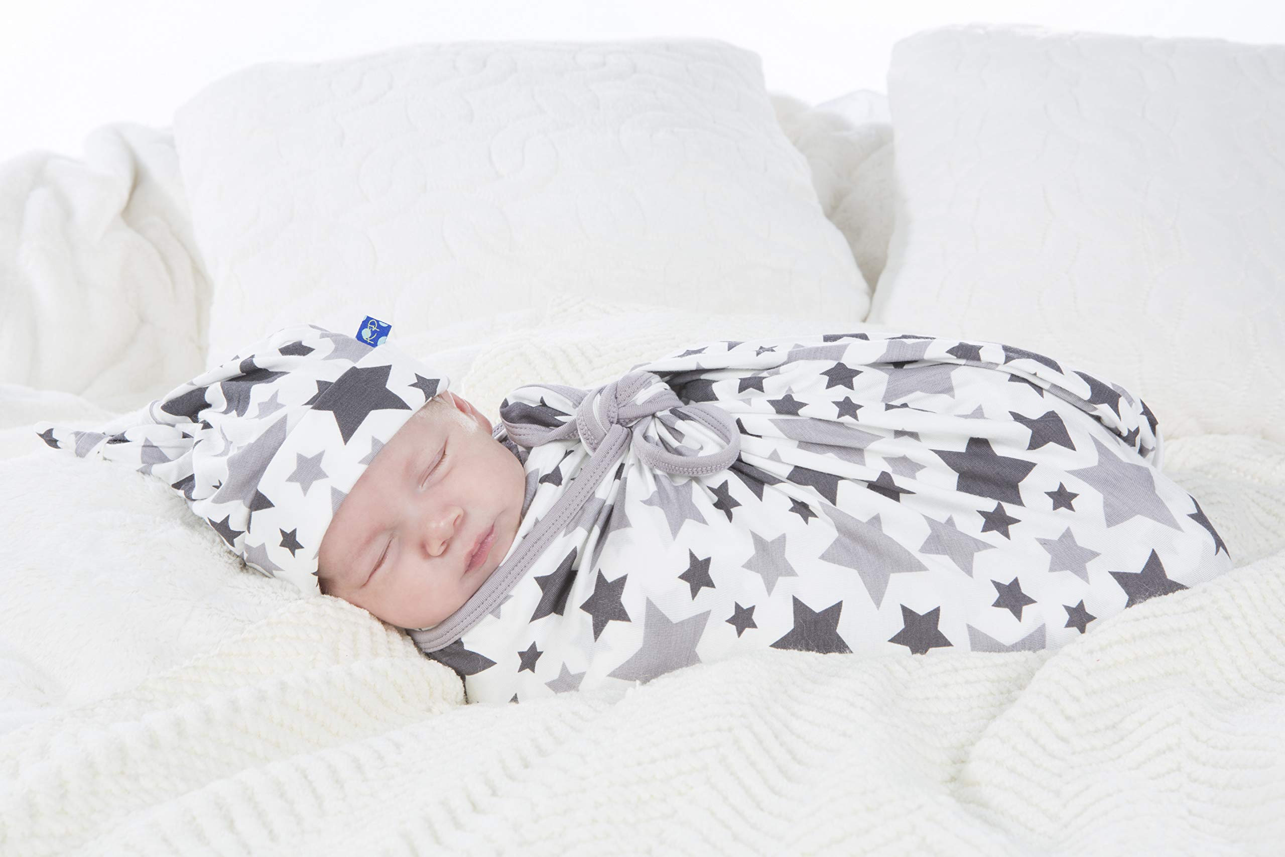 KicKee Pants Baby Essentials Swaddling Blanket Girls, Lotus Stripe, One Size