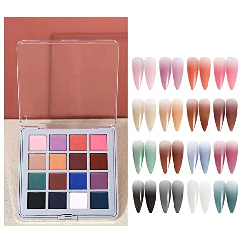 Nail Glitter Set,Gradient Solid Powder,Nail Grading Powder, Magic Mirror Powder, Nail Polish Powder for French Nails Art Manicure Beginner Party Gift DIY