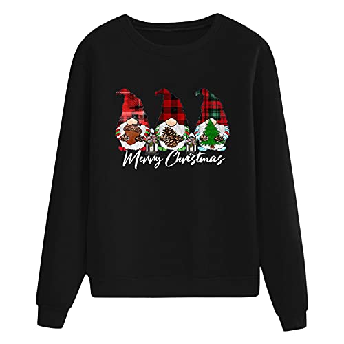 Blouses For Women Casual Trendy Hoodies Pullover Long Sleeve Sweatshirts Relaxed Fit Workout Tops Clothes Outfits Black