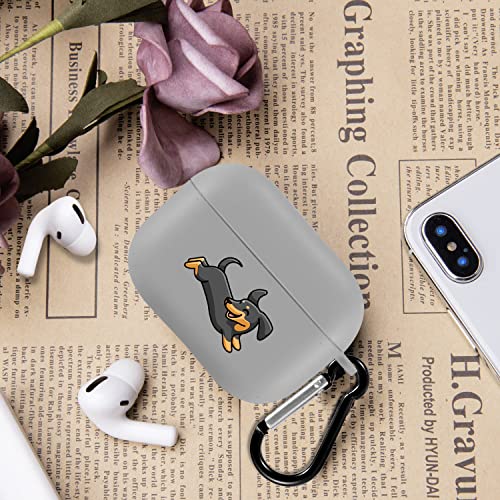 Hound Case Compatible with Airpods Pro Gray Soft TPU, Supports Wireless Charging Shockproof Protective Cover for Airpods Pro