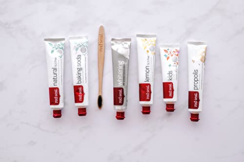 Red Seal Lemon Toothpaste for Homeopaths, Homeopathic Friendly Mint Free, Fluoride Free, No SLS, Fresh Citrus Flavor – Refreshing Natural Lemon Flavored Toothpaste, No Mint Flavor 3.5oz