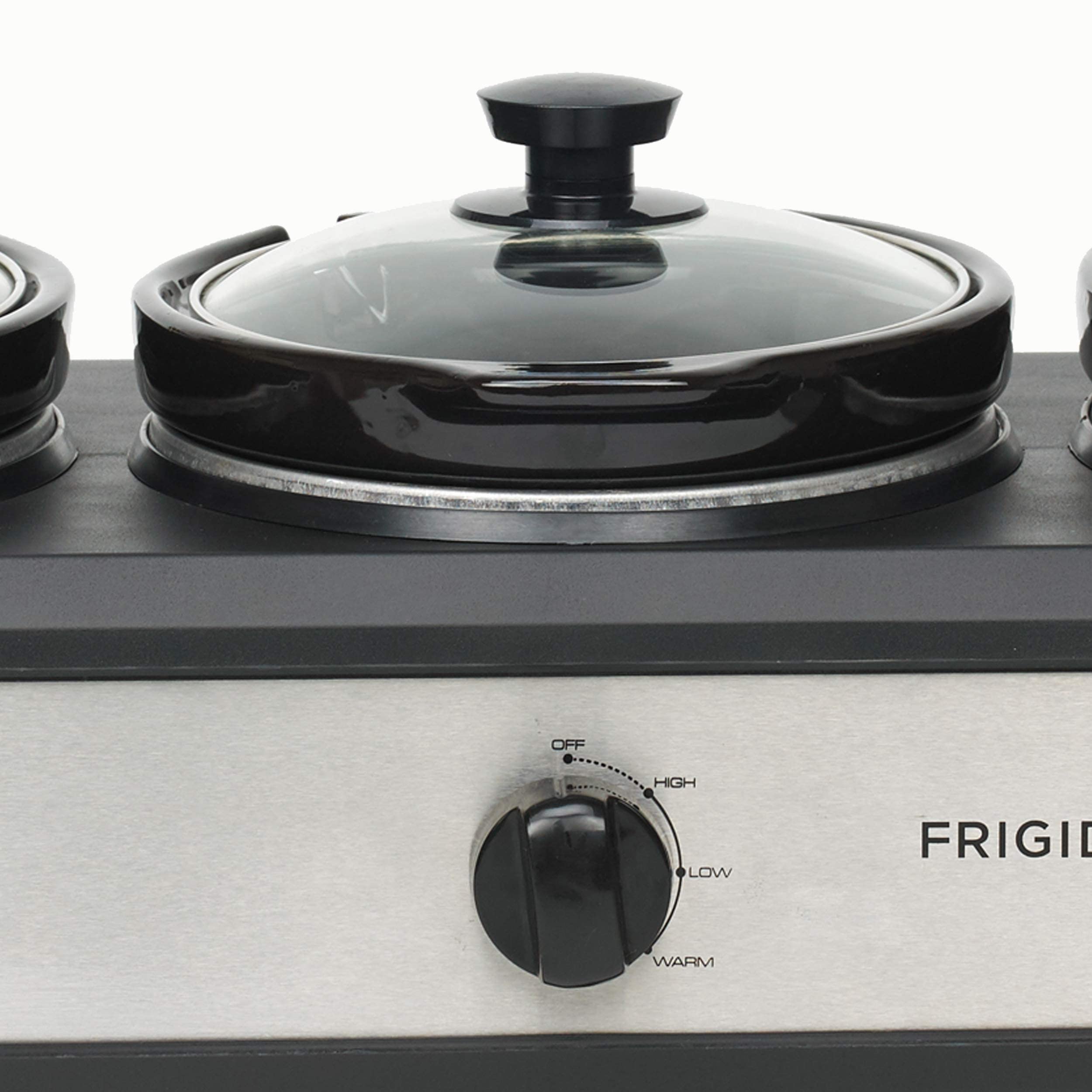 FRIGIDAIRE ESC3105-SS, Slow Cooker, Buffet Server 3 Pot, Food Warmer - Stainless (Renewed)