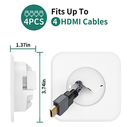 HomeMount TV Cord Hider Kit- Wire Hider Kit for Wall Mount TV, Cable Management Kit Hides TV Wires Behind The Wall(White)
