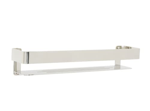 Seachrome Rectangular Shower Shelf with Rail in a Polished Finish (700-7005-PS)