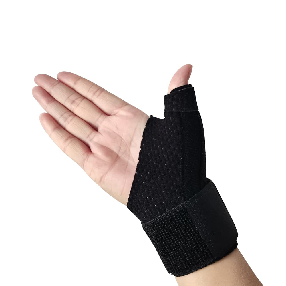 AMABAZR Thumb Splint Brace - Reversible Thumb & Wrist Stabilizer Splint for BlackBerry Thumb, Trigger Finger, Pain Relief, Arthritis, Tendonitis, Sprained and Carpal Tunnel Supporting, Lightweight