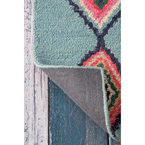 nuLOOM Hand Tufted Belini Area Rug, 2' x 3', Turquoise