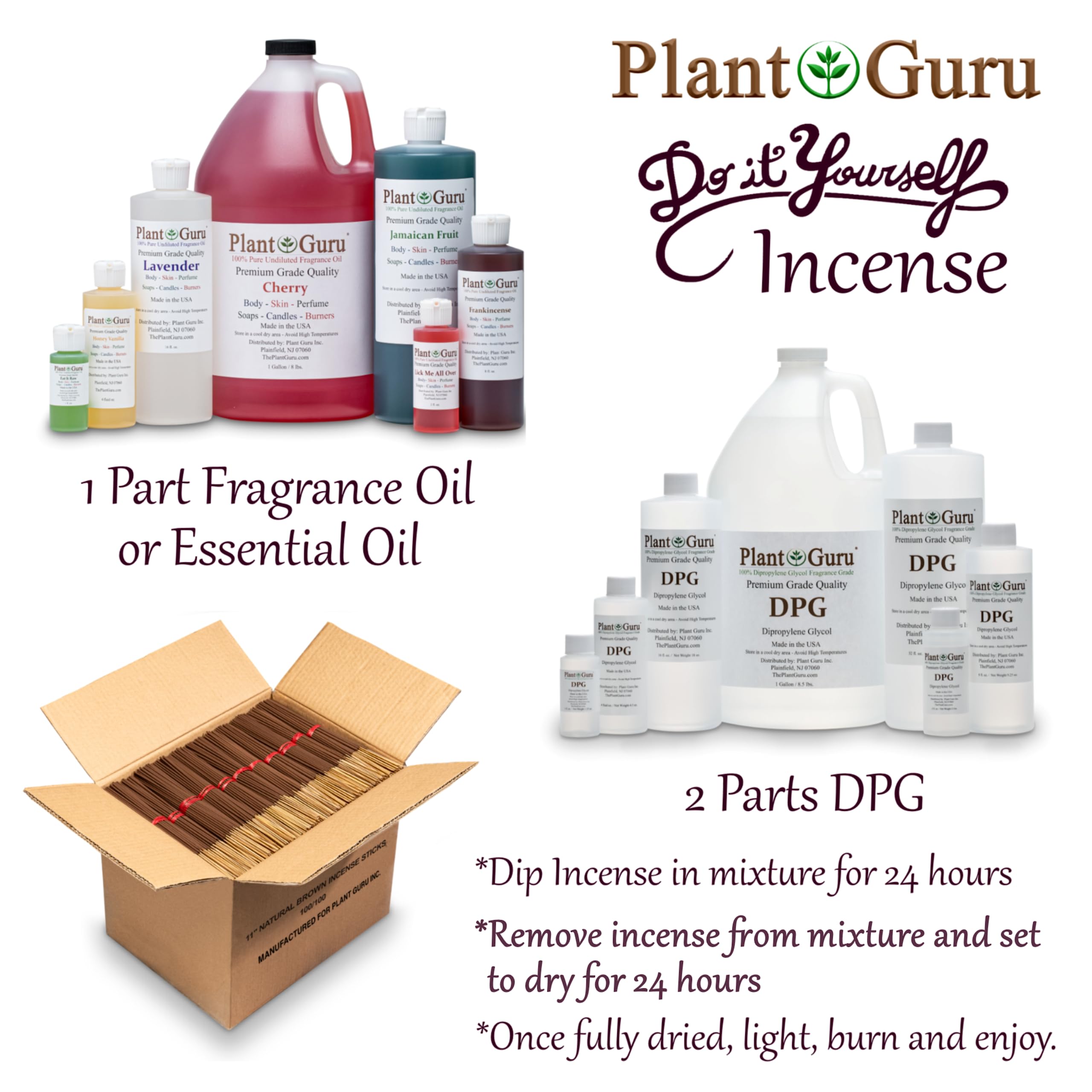 Plant Guru Dipropylene Glycol DPG 32 fl. oz. - Fragrance Grade Carrier Oil - Great for Incense Making, Perfume and Body Oils.