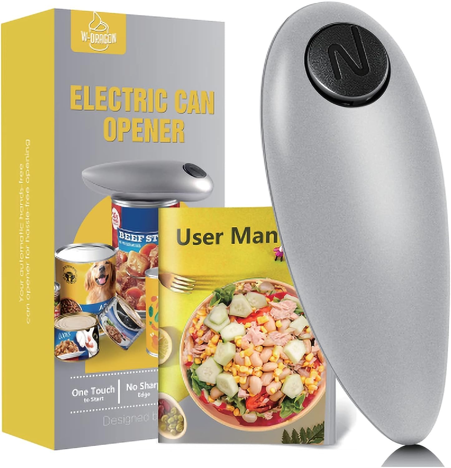 Automatic Can Opener with Smooth Edges Safe Battery Operated Operation Restaurant Kitchen Gadget Gift for Chefs, Housewives and Senior with Arthritis