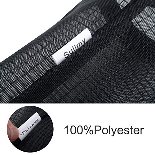 Mesh Garbage Bag Sulimy Plastic Bag Holder Dispensers 2pcs Folding Hanging Storage Bag Trash bags Holder Organizer Recycling Grocery Pocket Containers with 2 Hooks for Home and Kitchen Black