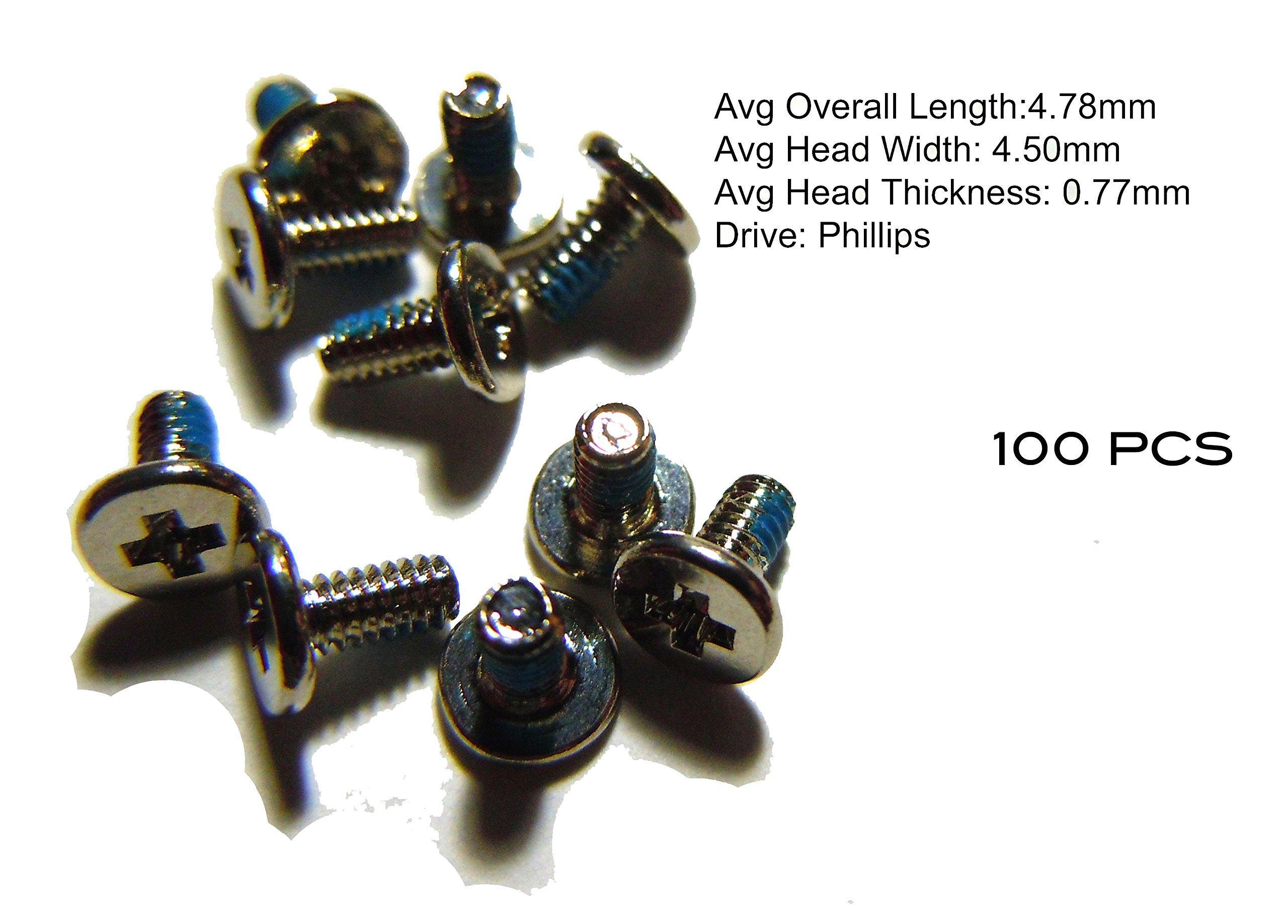 VATH 100 Pieces of M2.5x4mm OEM Wafer Head Laptop Screw (NYLOK) 10pcs (S7x100)