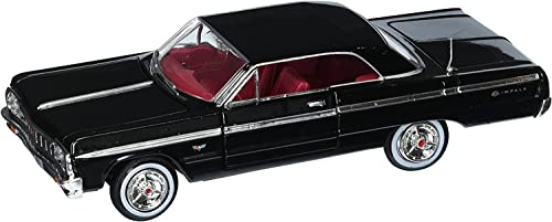 Motor Max New 1:24 W/B American Classics Collection - Black 1964 Chevrolet Impala Hardtop Diecast Model Car