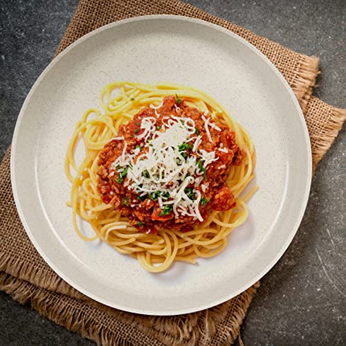 Homestockplus 9 Inch Dinner Plates,BPA-Free Wheat Straw Plates,Off White Plate Set Dishwasher and Microwave Safe Plates - Set of 8 【Non Ceramic】