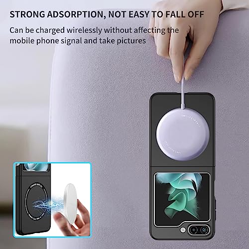 HikerClub Magnetic Case for Samsung Galaxy Z Flip5 6.7" (2023), Compatible with Mag Safe, Supports Wireless Charging, Anti-Scratch Shockproof Case, Slim Lightweight Case for Samsung Z flip 5, Black