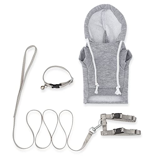 Ferret Sweater, Leash and Collar Set - Ferret Costume - Ferret Accessories - Small Ferret Clothes - Clothes for Ferrets - Ferret Stuff - Hoodies for Ferrets with Leash, Harness, and Collar