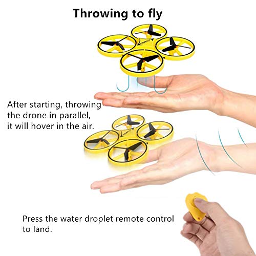ForBEST Gesture Control Drone Rc Quadcopter Aircraft Hand Sensor Drone with Smart Watch Controlled, 2 batteries, 360° Flips, Led Light, 3 Modes, USB Cable, Best Gift for Kid