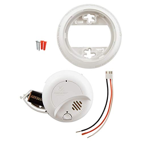 First Alert 9120B Smoke Detector, Hardwired Alarm with Battery Backup, 6-Pack