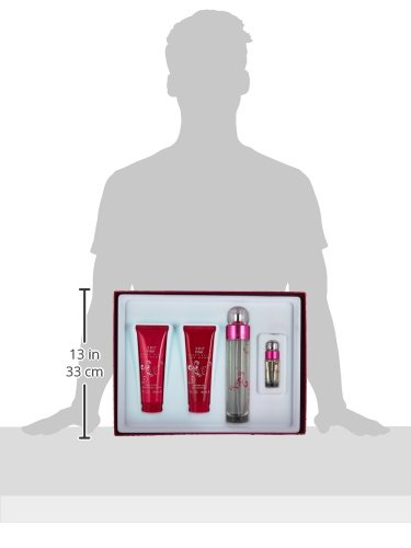Perry Ellis 360 Pink for Women Gift Set (Eau de Parfum Spray 3.4 Ounce, Lotion, Shower Gel, Eau de Parfum Spray 0.25 Ounce)