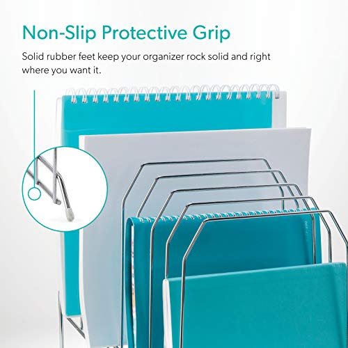 Mindspace Multi Step File Organizer | Stackable Letter Tray | File Holder | The Wire Collection, Silver