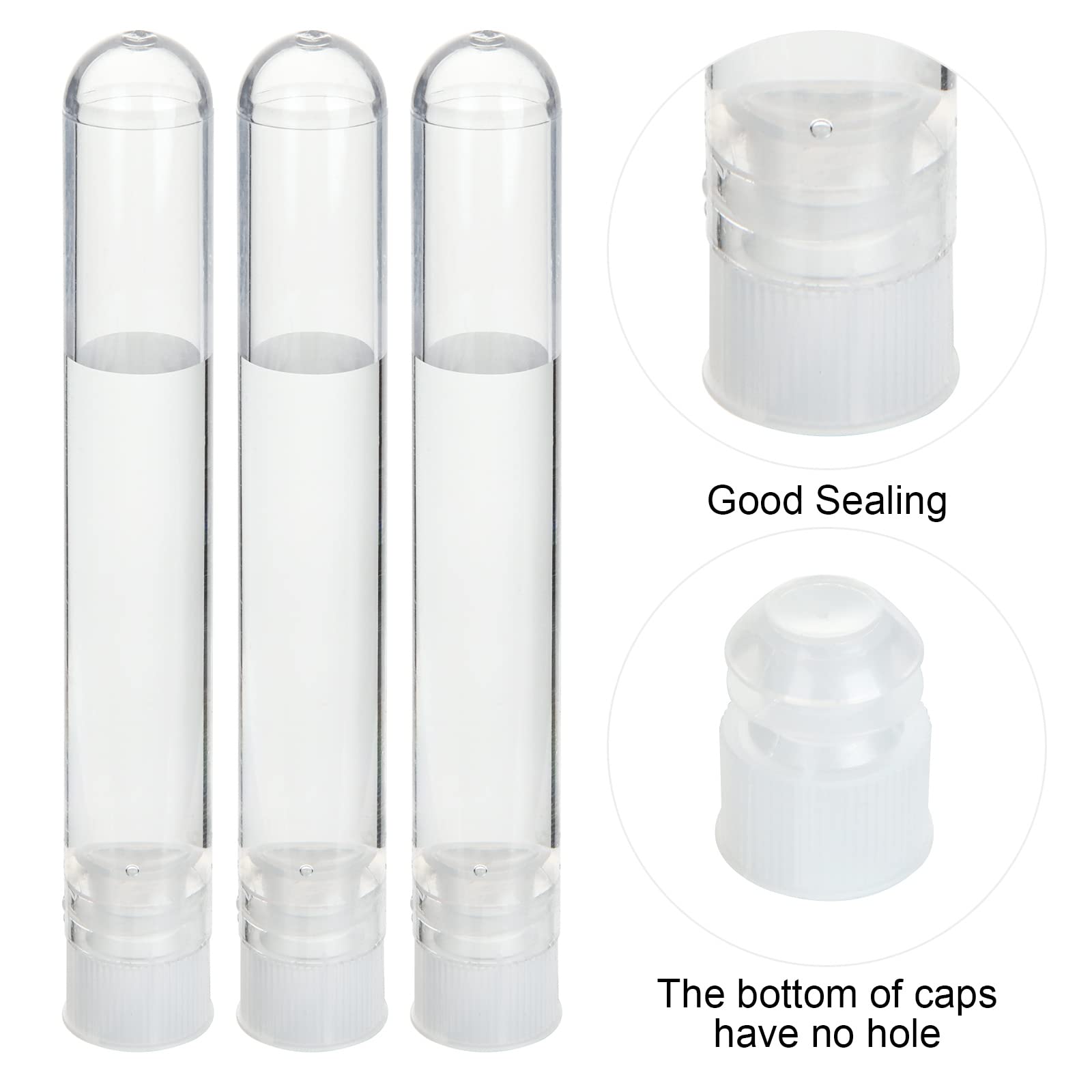 DIRBUY 250Pcs Test Tubes with Caps, 16x100mm Plastic Test Tubes with Caps for Scientific Experiments, Bath Salts, Candy Storage, Party Favors, Halloween
