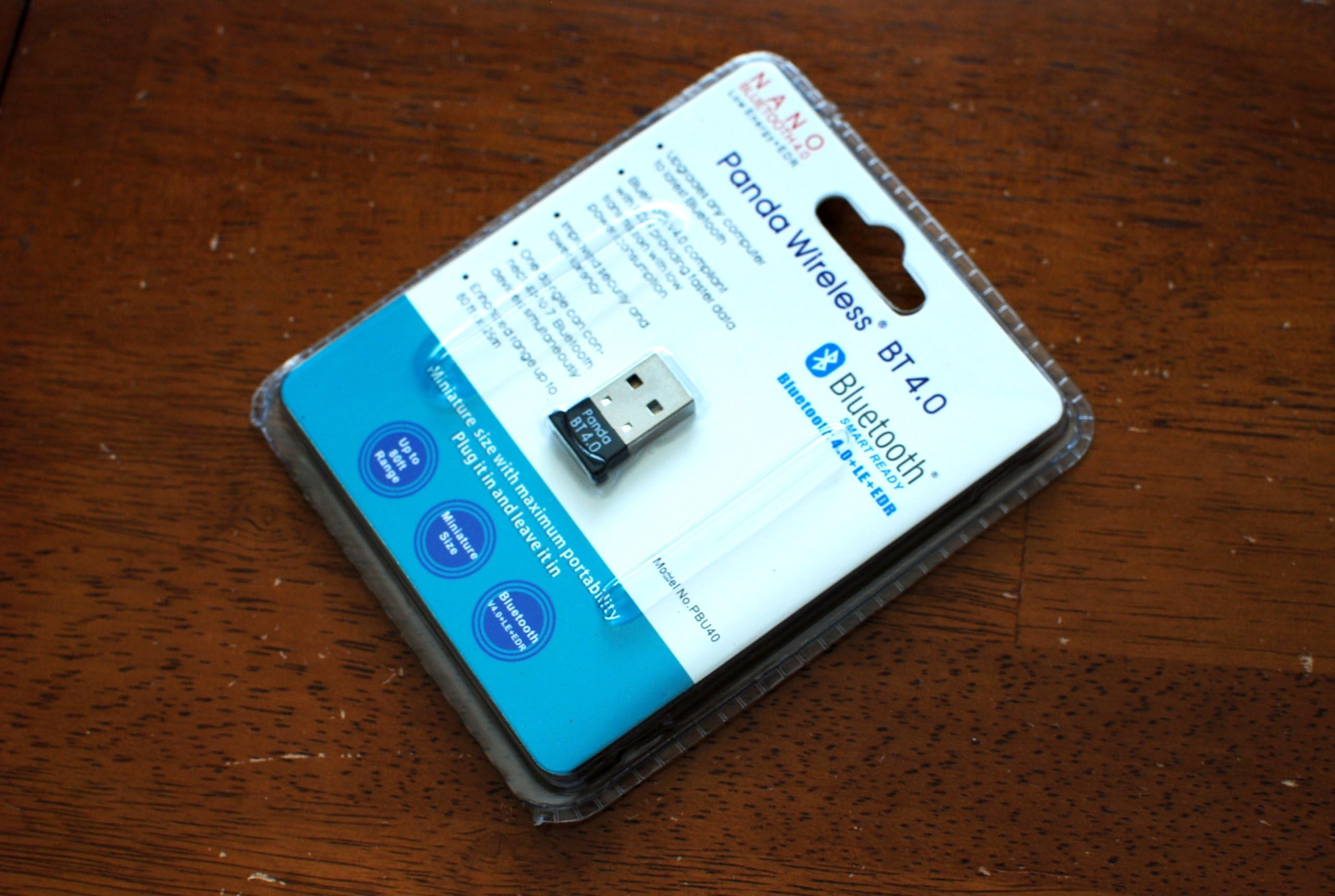 Panda Bluetooth 4.0 USB Nano Adapter - Windows XP/Vista/7/8/8.1/10/11, Mint, Ubuntu, Fedora, openSUSE, Lubuntu, Zorin, BackTrack5 R3, Kali Linux, Raspbrian Wheezy and OpenELEC