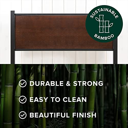 ZINUS Tucker Bamboo and Metal Platform Bed Frame / Bed Frame Made with Sustainable Bamboo / Steel Slat Mattress Support with No Box Spring Needed / Easy Assembly, Queen
