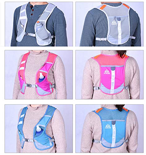 AONIJIE Men Women Ultralight Running Vest Pack Reflective Breathable Hydration Backpack for Hiking Camping Marathon Cycling Race (Green)