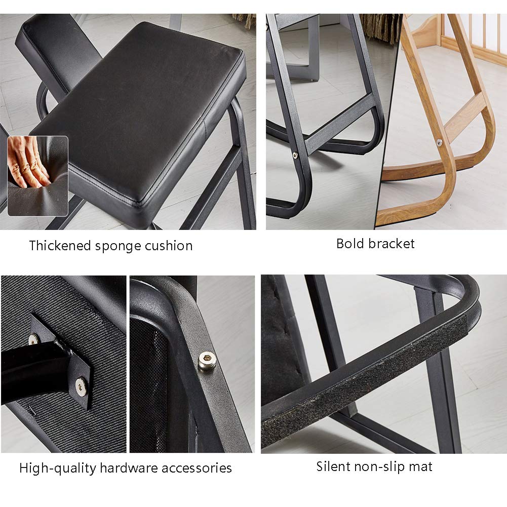 APOE Ergonomic Kneeling Chair with Back Support, Knee Chair Posture Correction Desk Stool for Home Office, Thick Comfortable Cushions, Gray