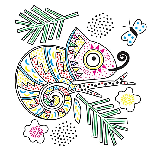 Easy and Fun Paint Magic with Water: Animals (Happy Fox Books) Paintbrush Included - Mess-Free Painting for Kids Ages 4-6 to Create Kangaroos, Elephants, Alligators, Monkeys, and More