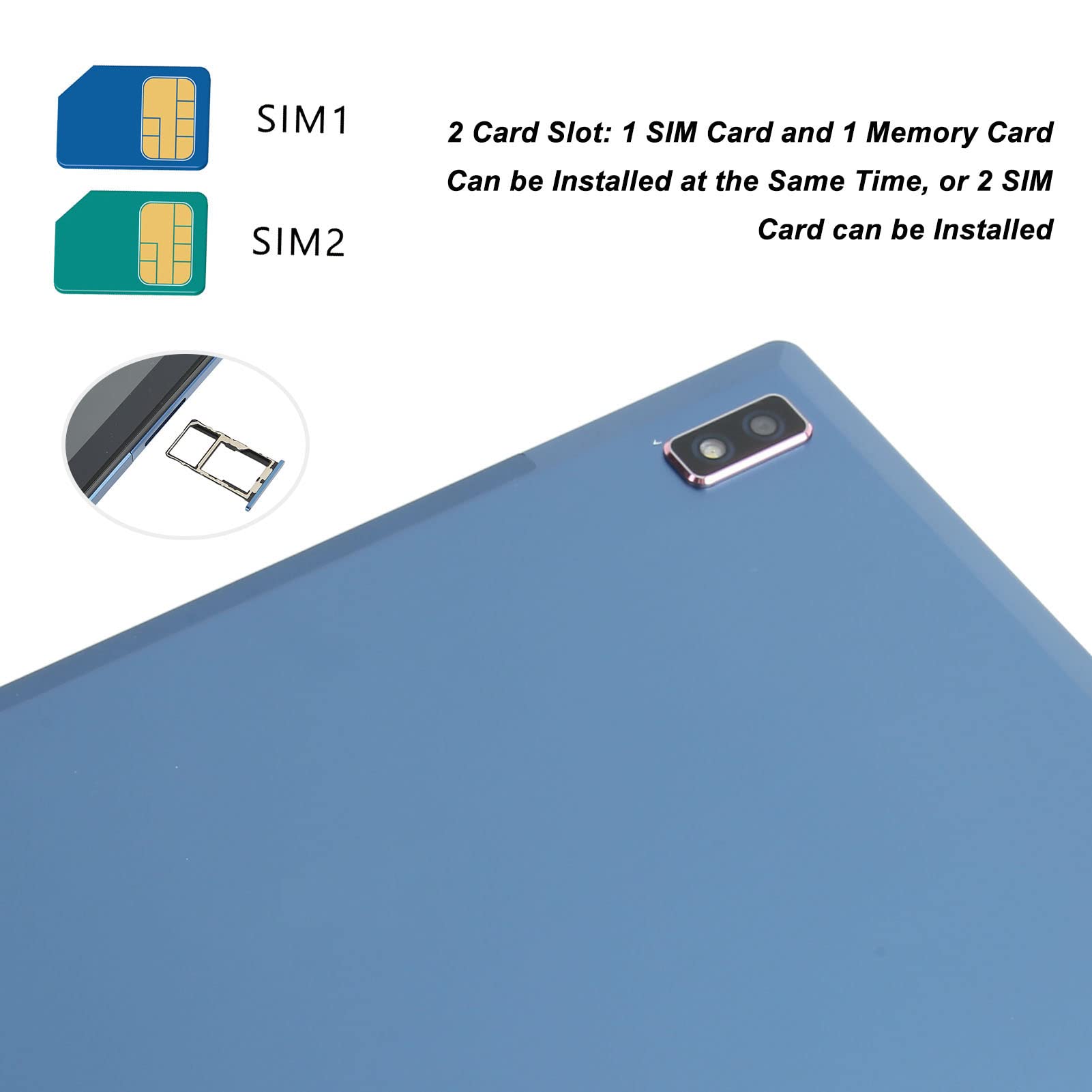 Blue Tablet, Blue 10.1 Inch 10.1 Inch 100 240V 4G LTE Tablet for Work (U.S. regulations)